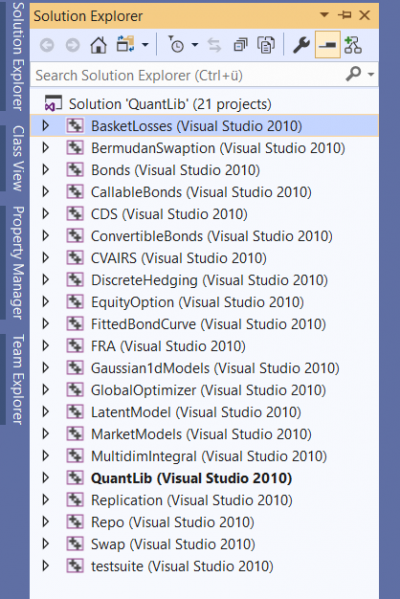 Building QuantLib 1.14 with Visual Studio 2019 preview ...